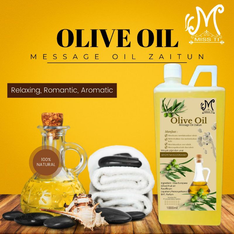 Jual Minyak Zaitun MURNI JASMINE kuning Miss Ti untuk pijat dan urut 1 Liter BPOM MURNI | Shopee ...