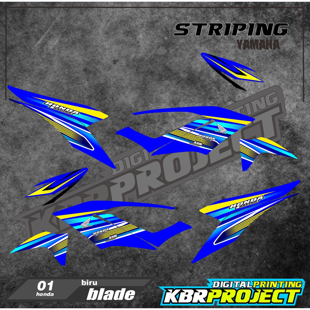 Jual (cod) blade bayak warna stiker striping list motor honda blade 01 ...