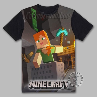 Jual Baju Minecraf Kaos Game Minecraft. 3D 10571 DWS | Shopee Indonesia