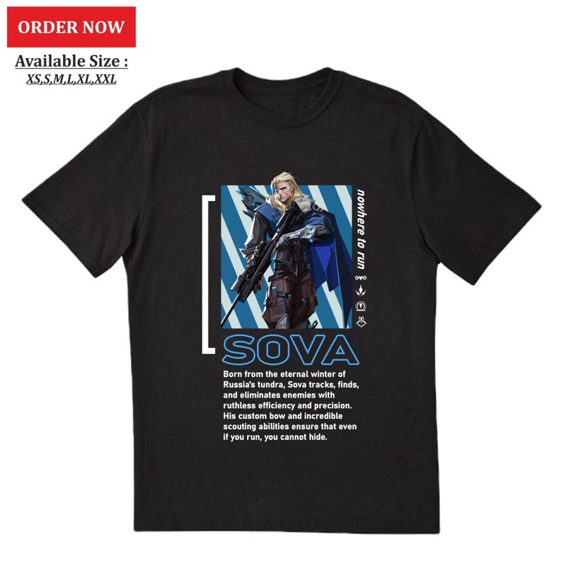 Jual Kaos Custom Valorant Agent Sova Free Sablon Sticker ( custom by ...