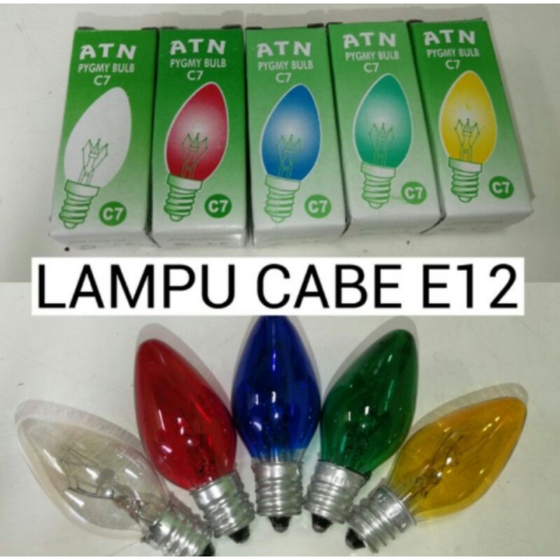 Jual Lampu Dop Cabe/Lampu Tidur/Lampu Hias 2.5 Watt Ada 5 Warna ...