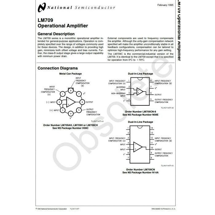 Jual LM709 TO-99 Operational Amplifier JEJ00 Kualitas Baik | Shopee ...