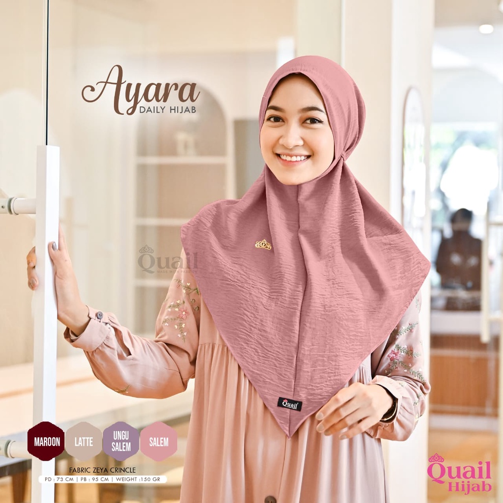 Jual Ayara Daily Hijab Original Quail Hijab Ayara Qua Hijab Instan ...