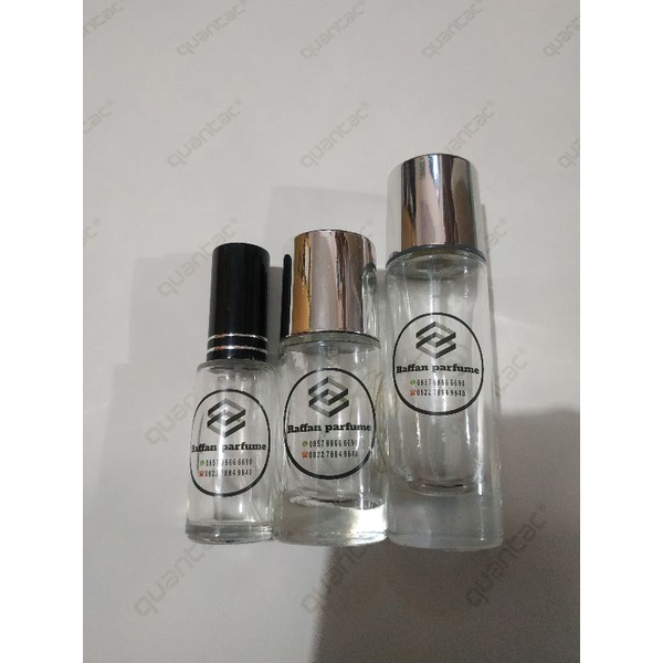 Jual sticker botol parfum Transparan & Doff - bebas custom desain ...