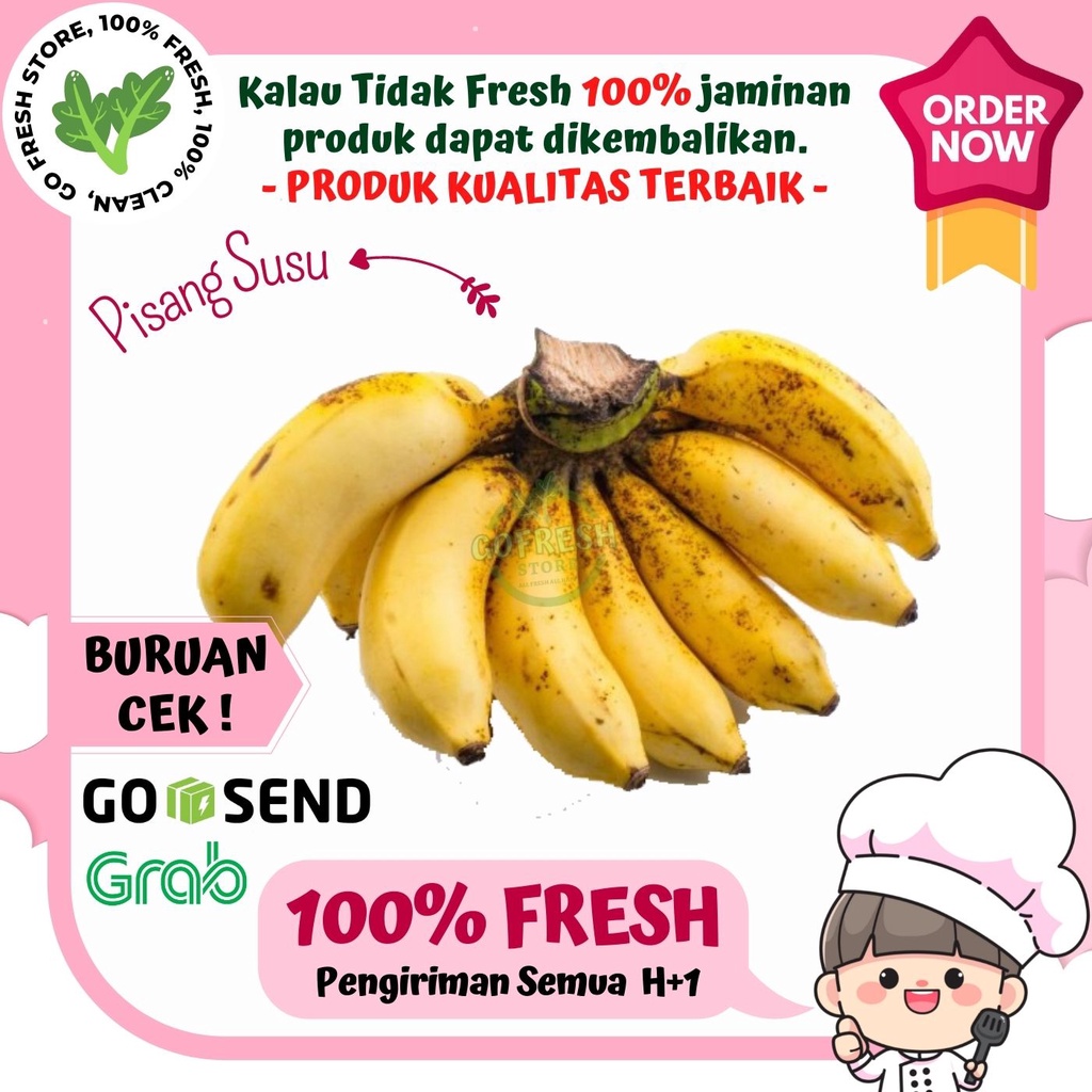 Jual PISANG SUSU BUAH SEGAR 1 SISIR MURAH | Shopee Indonesia