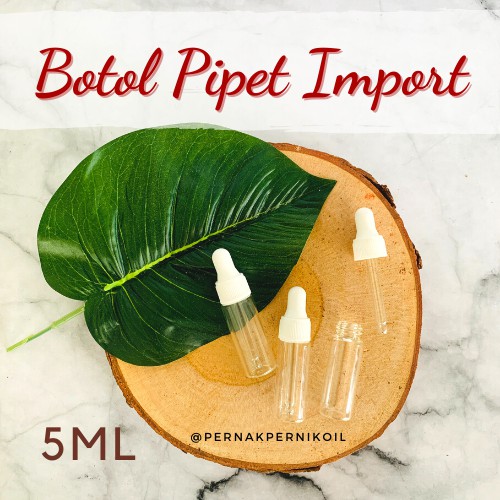 Jual Botol PIPET 5ML IMPORT bening impor diy essential oil bottle 5 ml ...