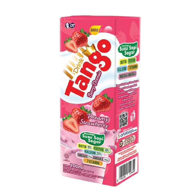 Jual Tango Drink Velluto Dreamy Strawberry - Minuman Susu Tango Berry ...