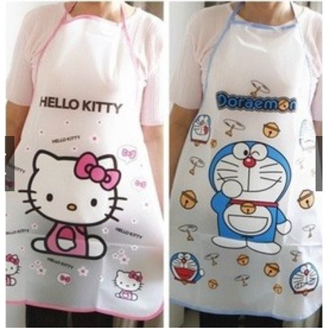 Jual Celemek Masak Lucu Karakter Kartun Hello Kitty Doraemon Panda Unik ...