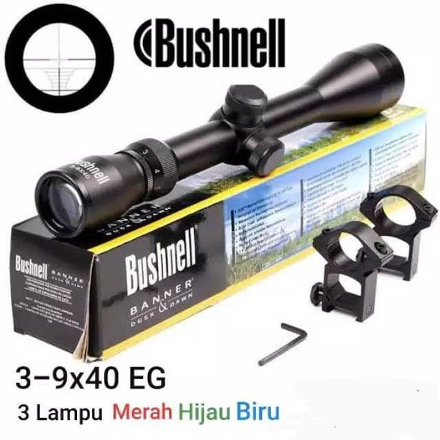 Jual Teropong Senapan Angin Telescope Bushnell 3-9x40 Teropong Senapan ...