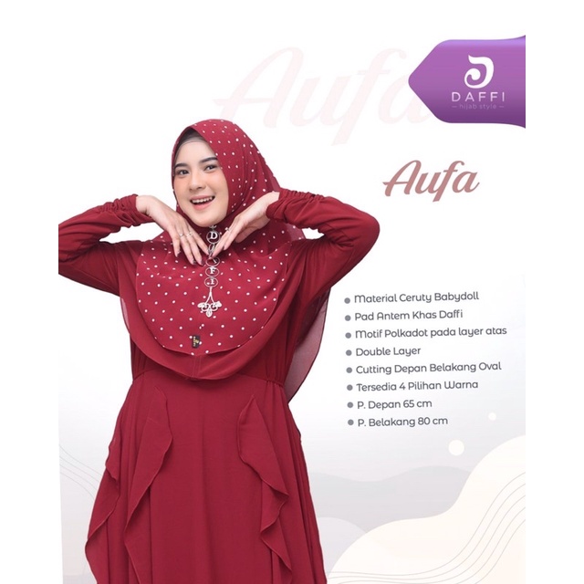 Jual hijab aufa mini 2 layer standrt /hijab bast seller / hijabceruty hijabdaffi | Shopee Indonesia