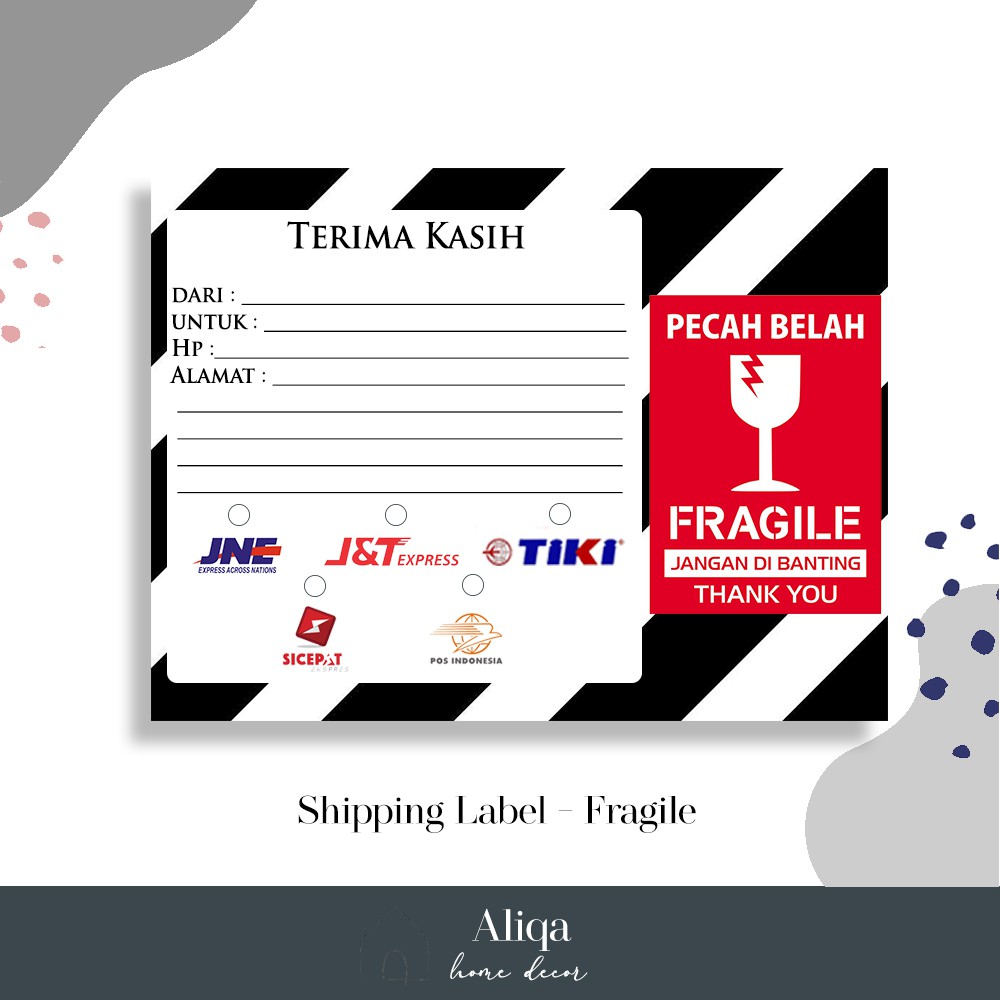 Jual Sticker Label Pengiriman Paket Fragile | Shopee Indonesia