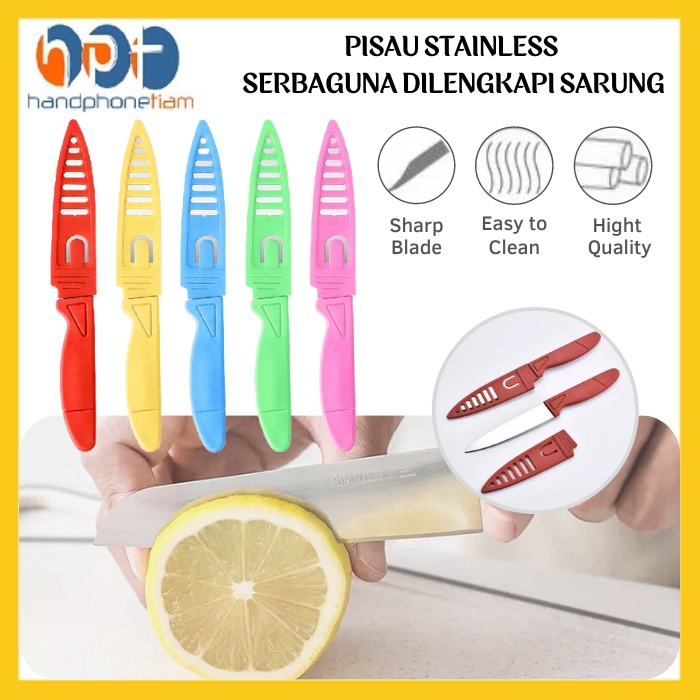 Jual Pisau Dapur Buah Sarung Apple Tajam Multifungsi Termurah / Pisau ...