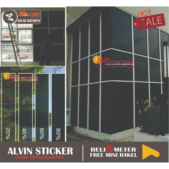 Jual STIKER KACA HITAM / KACA FILM RIBEN 40%60%80%TOLAK PANAS | Shopee ...