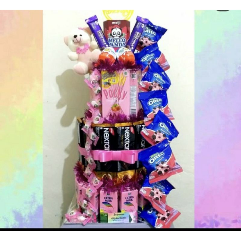 Jual #READY# snack tower - snack tart - cake snack ultah - snack cake ...