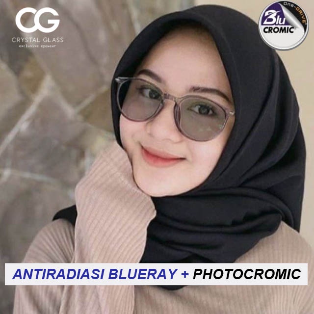 Jual Kacamata Bulat Photocromic Blueray Terbaru Bisa Minus Baca Cylinder Free Lensa ixoora ...