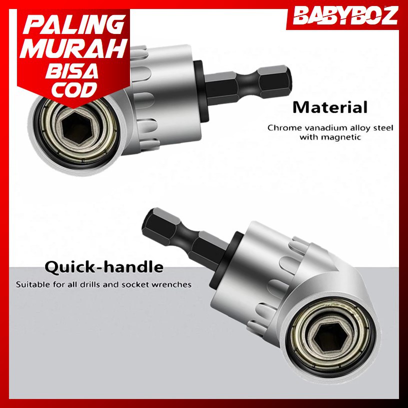 Jual BABYBOZ - Kepala Extension Mata Bor L Angle 1/4inch Hex Bit Socket ...