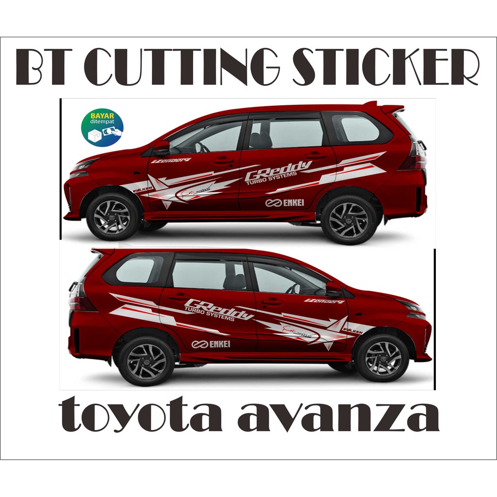 Jual BT stiker mobil toyota avanza avanza veloz xenia calya sigra ...