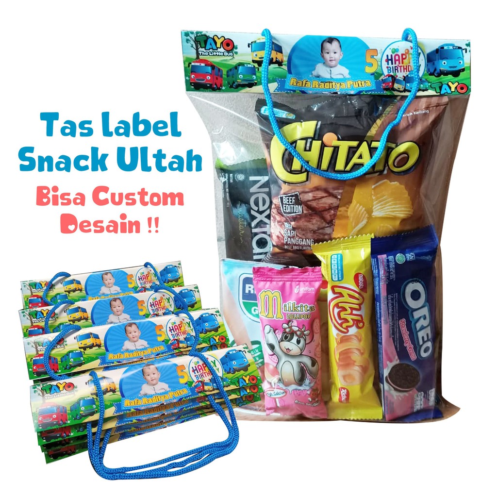 Jual Tas Label Ultah Jajan Snack Plastik Ulang Tahun | Shopee Indonesia