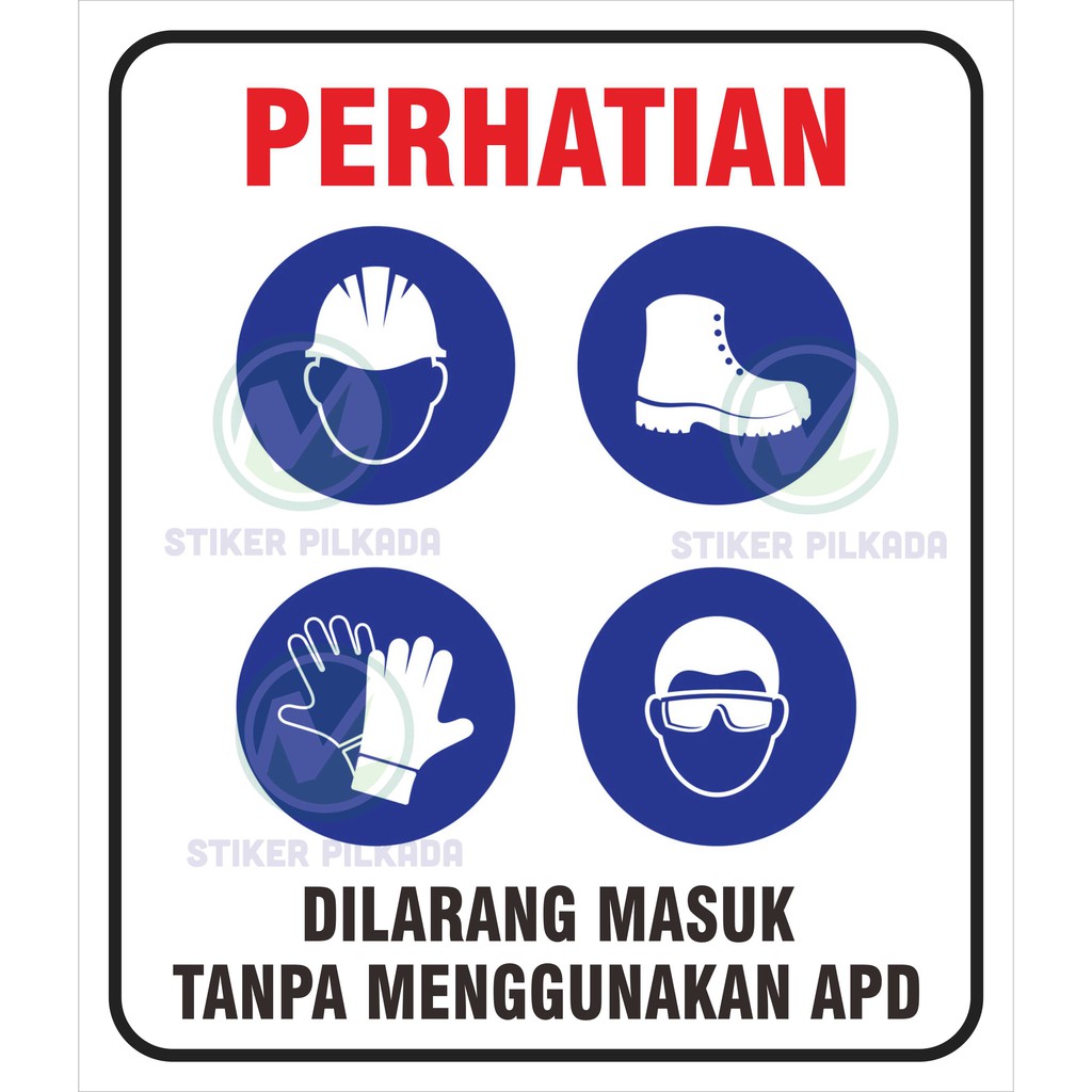 Jual STIKER GUNAKAN APD | Shopee Indonesia