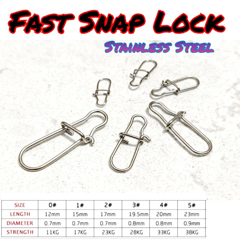 Jual Fast Snap Lock Stainless Steel per pack | Shopee Indonesia
