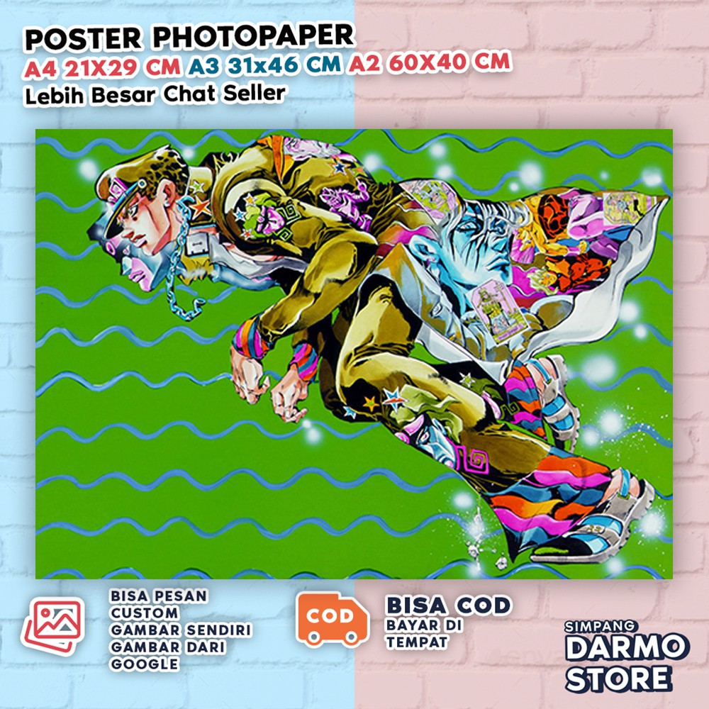 Jual Poster Jojo Bizarre Adventure Anime Hiasan Dinding Wibu Aesthetic ...