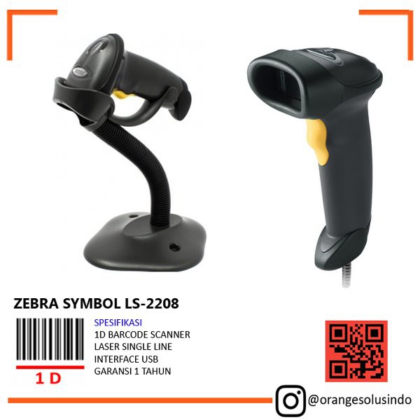 Jual BARCODE SCANNER SYMBOL LS-2208 - SYMBOL LS 2208 - LS2208 MURAH ...