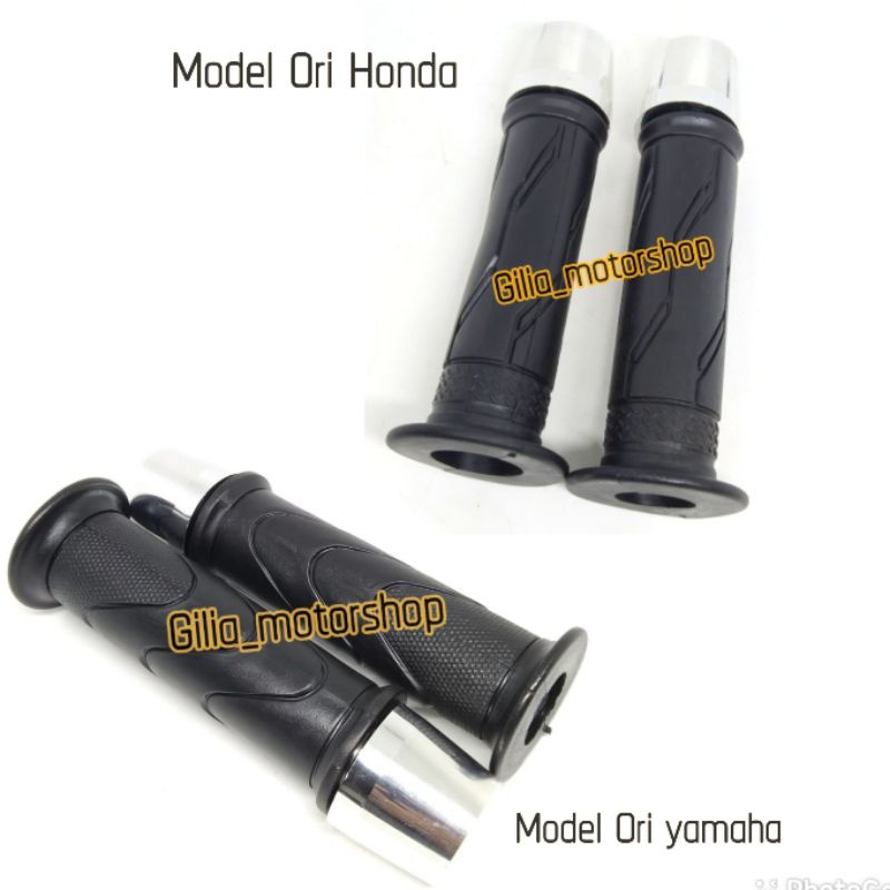 Jual (Paket) Handgrip Model Honda-Yamaha ORI Plus Jalu Stang Cnc Chrome ...