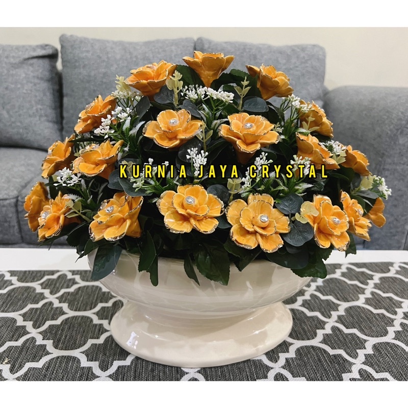 Jual Rangkaian Bunga Keramik Italy 28 tangkai Bunga (Boleh request ...