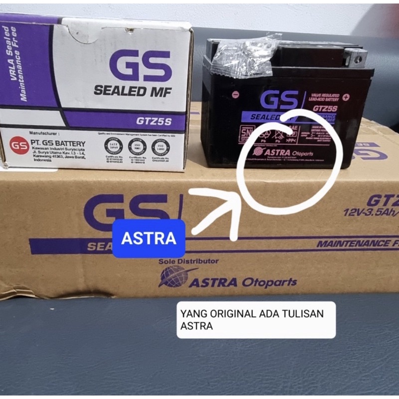 Jual GS Astra Aki Motor Terlengkap & Harga Terbaru Juni 2026 | Shopee ...