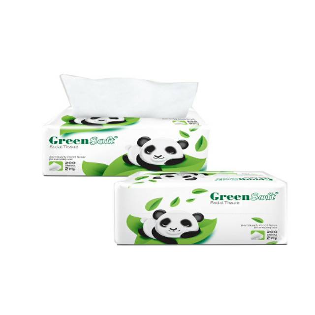 Jual Tisu Green Soft Facial Tissue / Tisu Wajah 200 sheets/2 ply ...