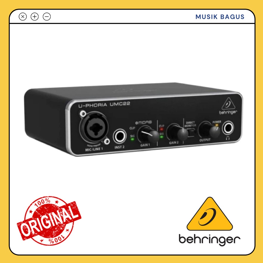 Jual BEHRINGER SOUNDCARD UMC22 / UMC 22 / UMC-22 AUDIO INTERFACE WITH ...