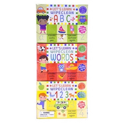 Jual lets learn 123 abc wipe clean book new set 4 pcs buku tracing anak ...
