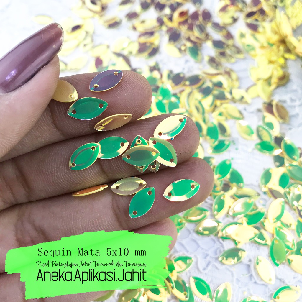 Jual SEQUIN PAYET PIRING MATA 5X10 MM (5 GR) | Shopee Indonesia