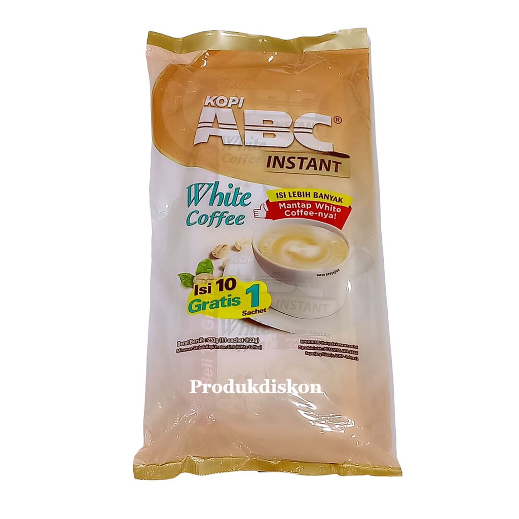 Jual Kopi ABC Instant White Coffee isi 10 Sachet gratis 1 sachet @23gr ...
