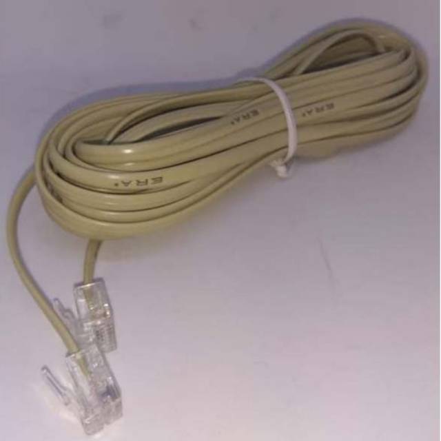 Jual Kabel Telpon RJ11 4pin 15 meter | Shopee Indonesia