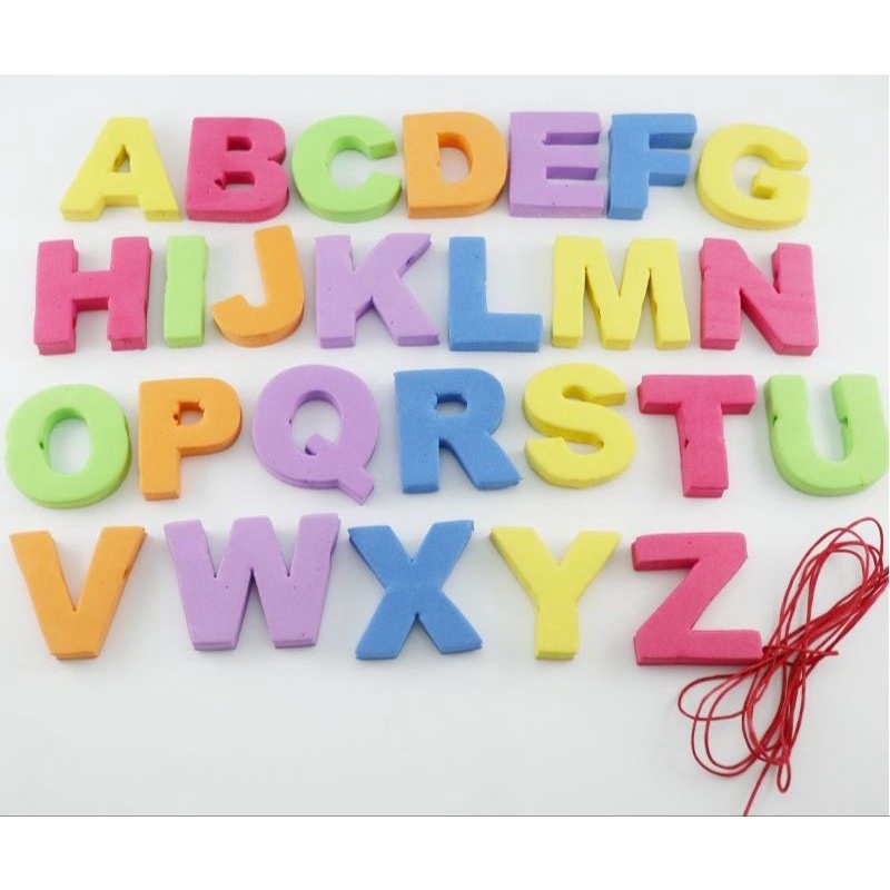 Jual meronce huruf / meronce huruf besar / sensory play / montessori ...