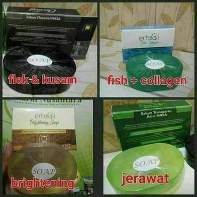 Jual PAKET SABUN KECANTIKAN ERSHALI, wajah kusam, flek hitam, kencang,jerawat dan bekasnya ...