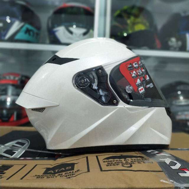 Jual KYT TT COURSE SOLID WHITE TTC PUTIH TTC POLOS TT COURSE PUTIH TT ...