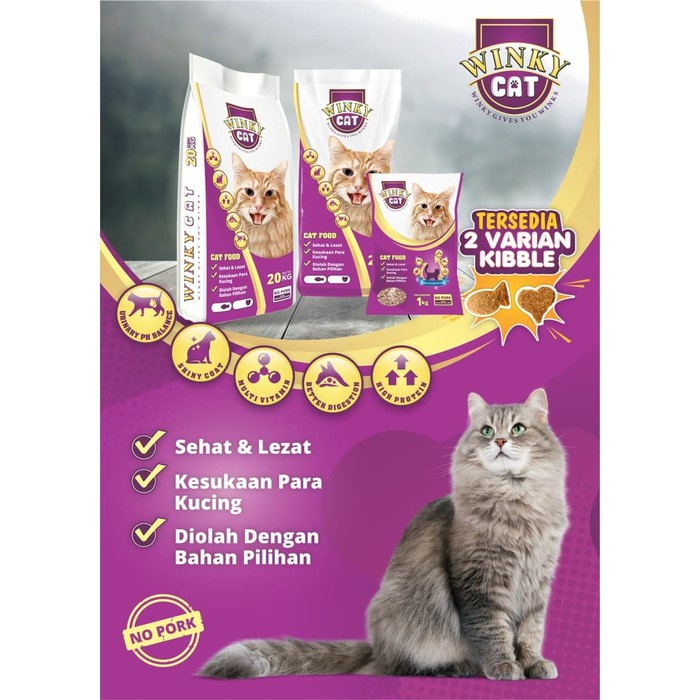 Jual WINKY CAT FOOD 1 Kg / Makanan Kucing WINKY 1 Kg | Shopee Indonesia