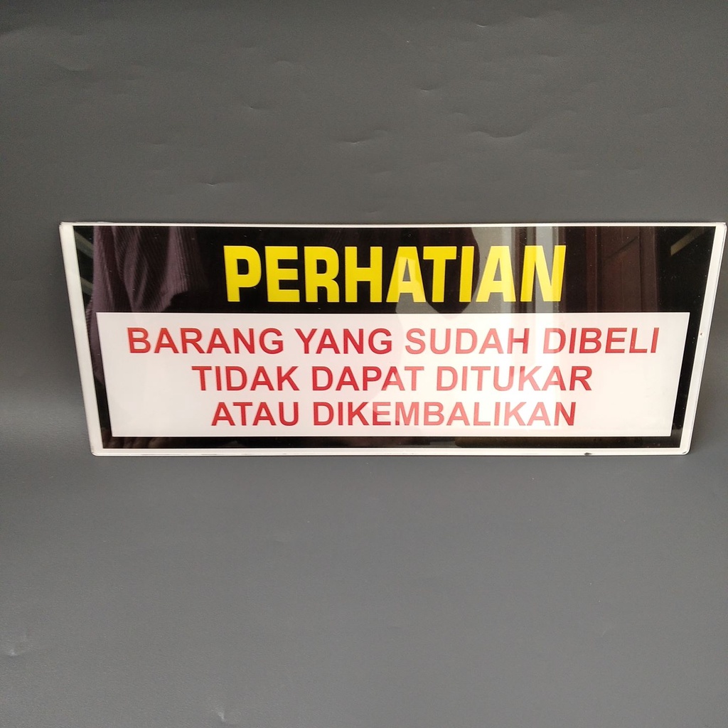 Jual Akrilik barang yang sudah dibeli tidak dapat ditukar ...