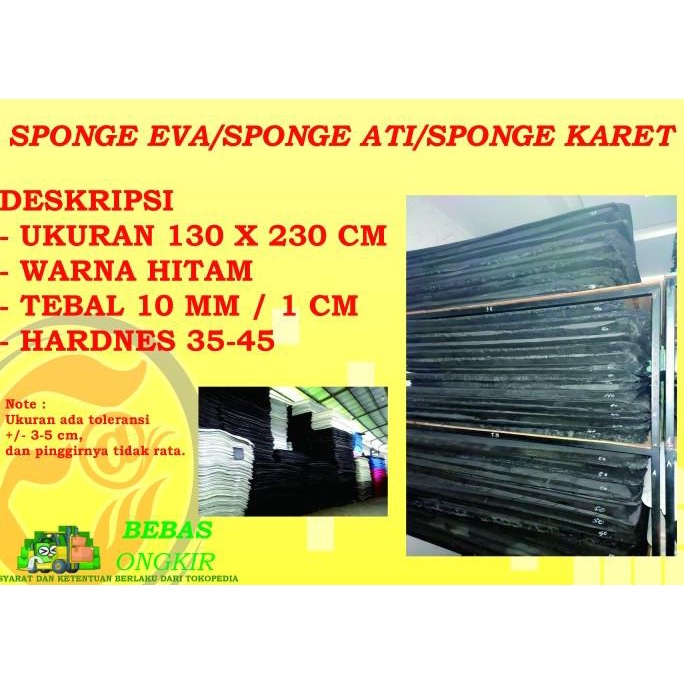 Jual SPONGE KARET ATI EVA SPONGE LEMBARAN HITAM TEBAL 10 MM | Shopee ...