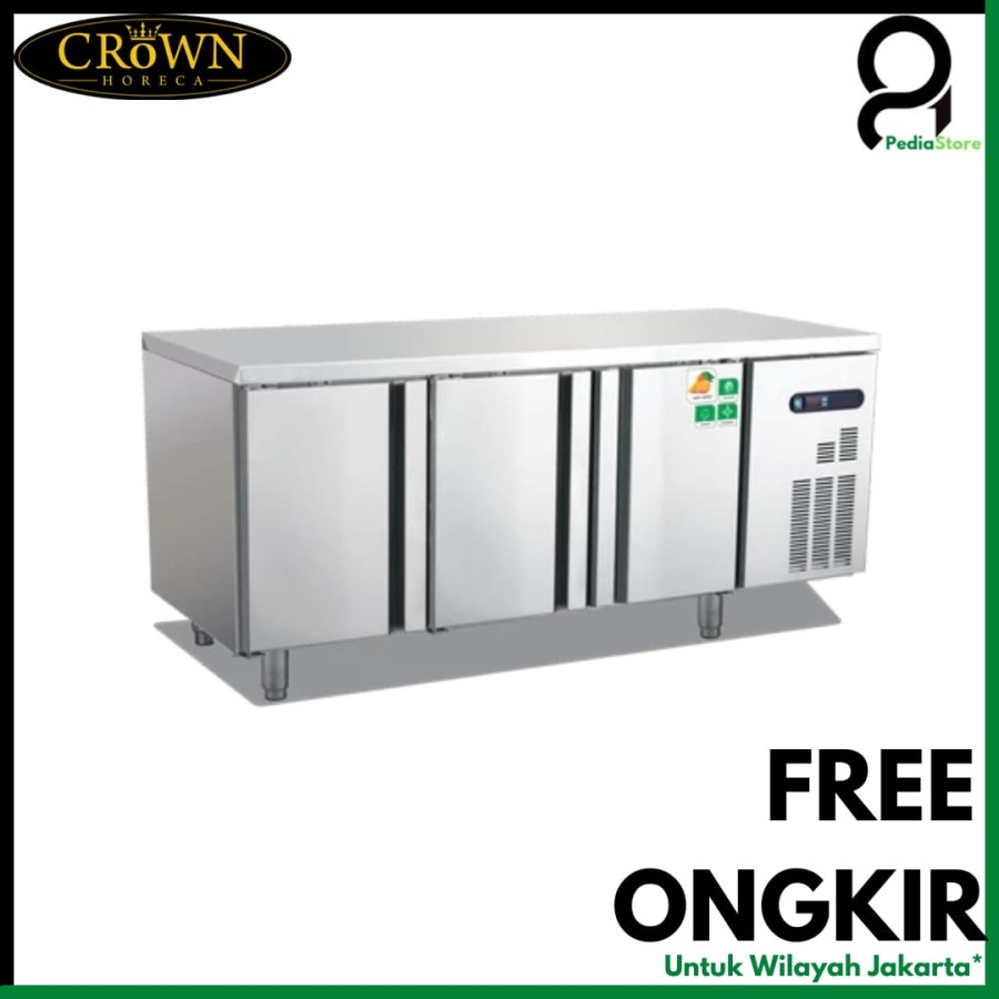 Jual Crown Horeca TZ400 Undercounter Chiller 3 Pintu Chiller Bar Under ...