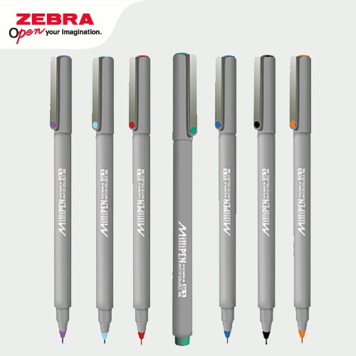 Jual ZEBRA Milipen Pulpen Warna 0.1mm Drawing Pen Fineliner | Shopee ...