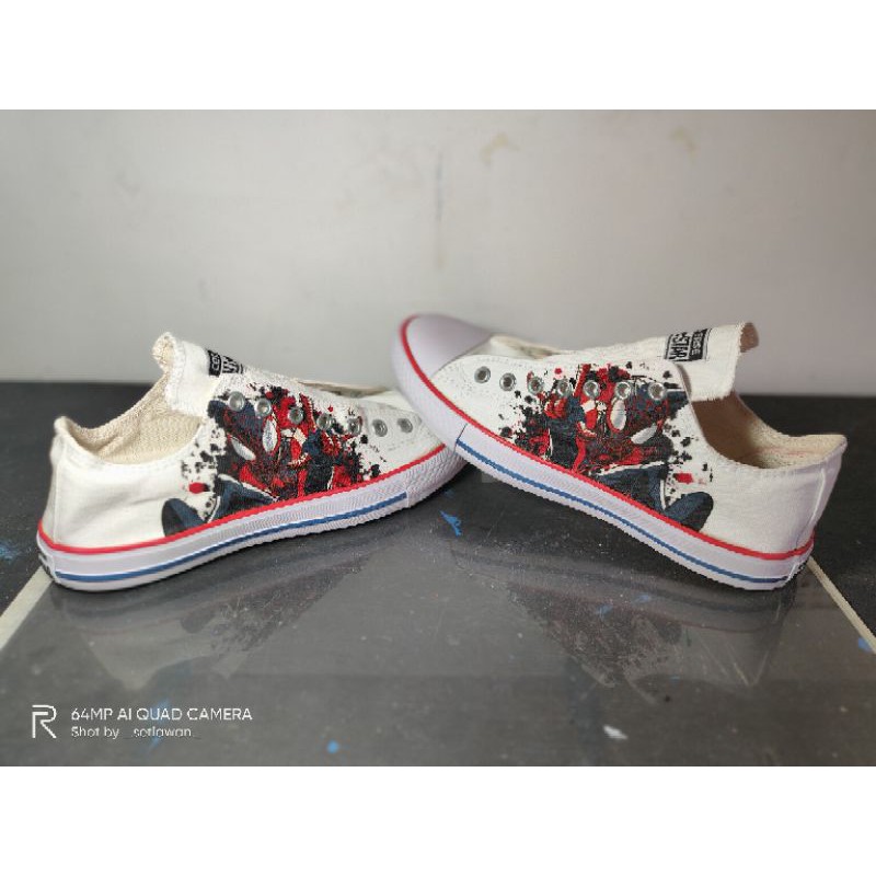 Jual Custom Converse Black Spiderman | Shopee Indonesia