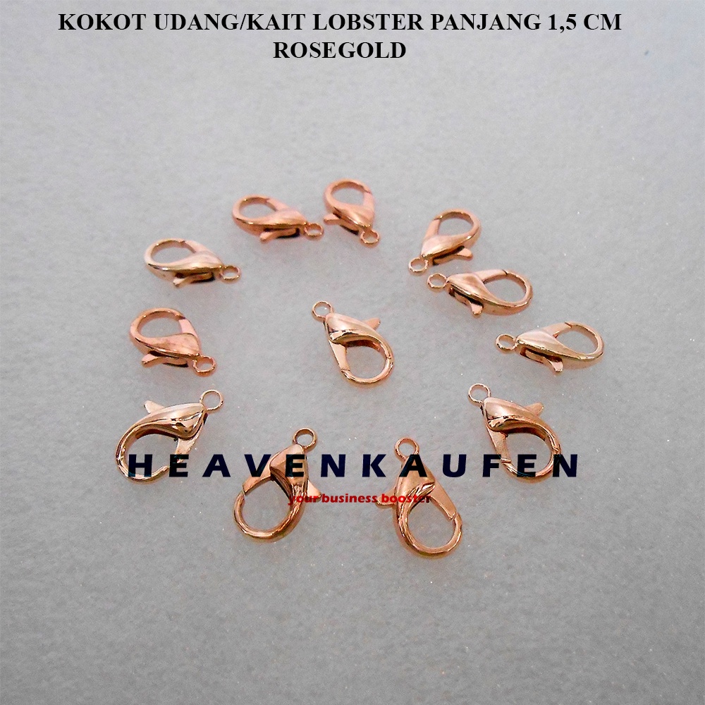 Jual Kokot Udang Kait Pengait Lobster Warna Rosegold Kecil Panjang 1,5 ...