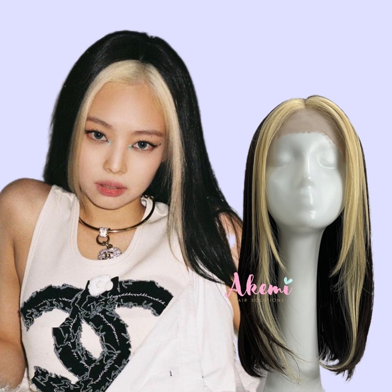 Jual LACE FRONT WIG JENNIE BLACKPINK HOW YOU LIKE THAT - 2Tone [ Rambut ...