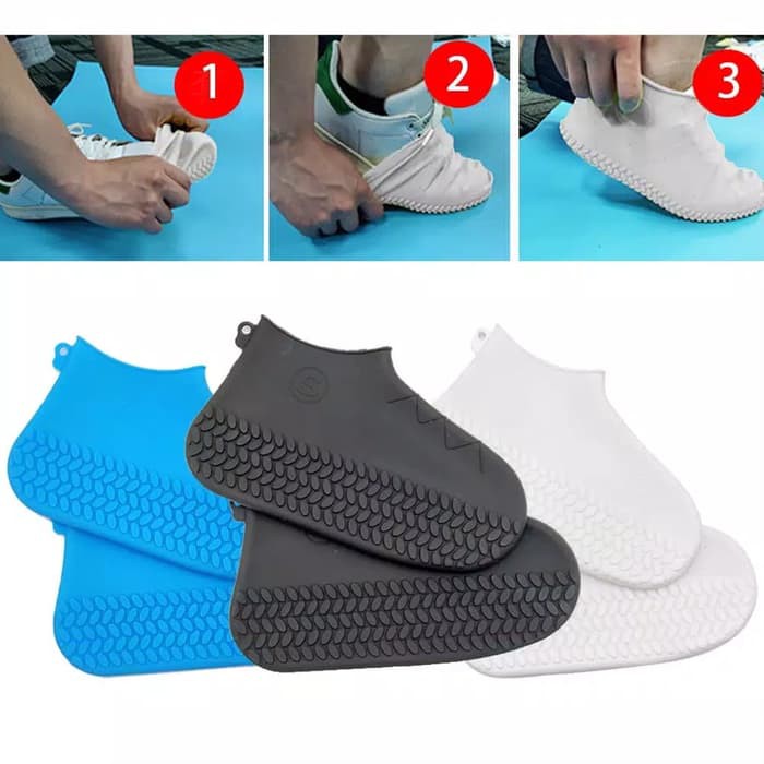 Jual Silicone Cover Sepatu Shoe Cover Sepatu Anti Basah Pelindung ...