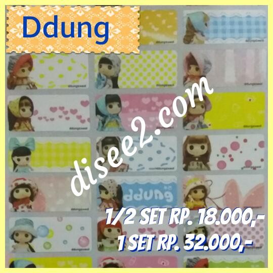Jual Sticker Nama Waterproof DDUNG | Shopee Indonesia