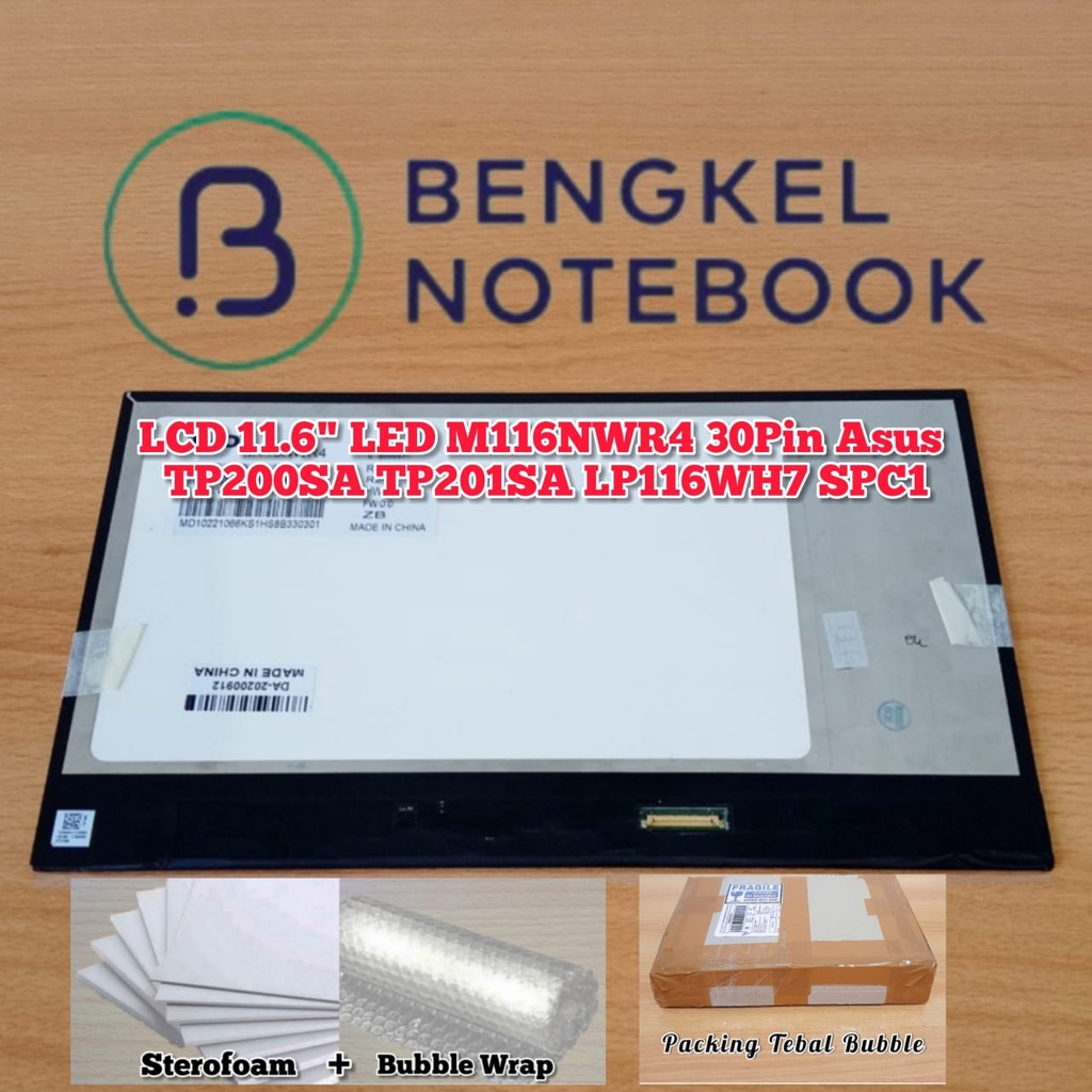 Jual LCD 11.6" LED M116NWR4 30Pin Asus E203 E203NA E203NAH Transformer Book Flip TP200 TP200S ...