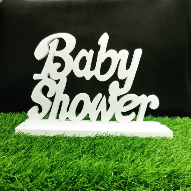 Jual Tulisan Kayu Dekorasi Baby Shower warna Putih | Shopee Indonesia